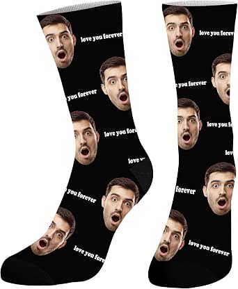 Amazon.com: DPDP Custom Face Socks with Photo,Personalized Socks with ...