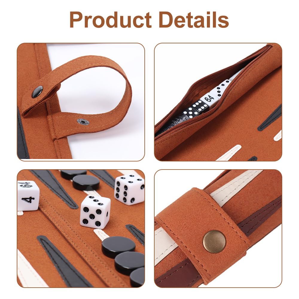 Lotvic Backgammon Set, Travel Backgammon Set, Genuine Leather ...