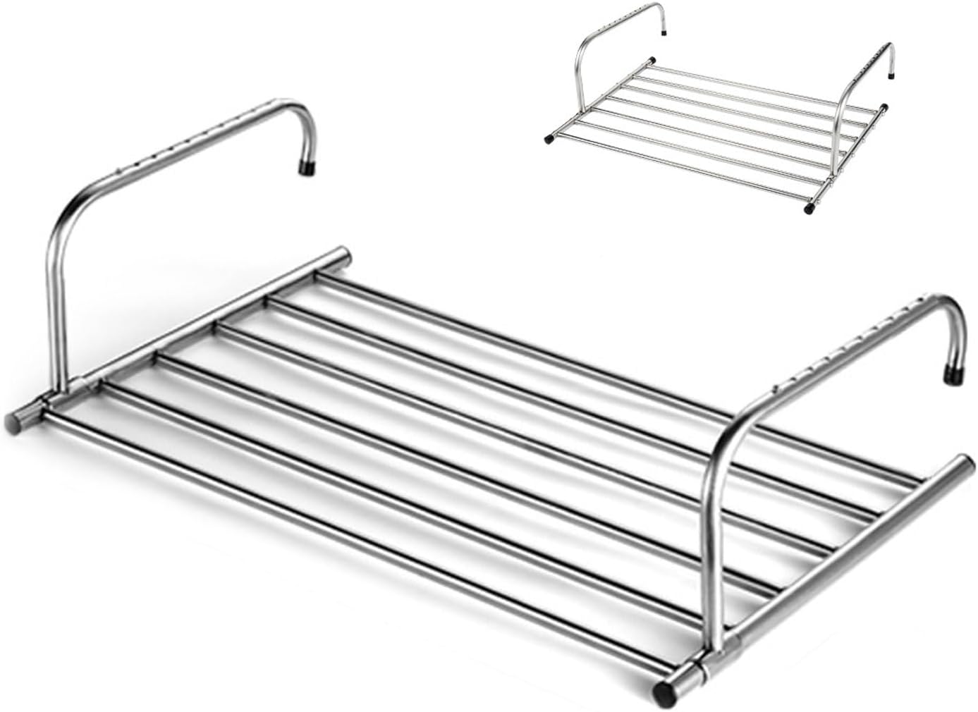 Amazon.com: Stainless Steel Drying Rack for Balcony Window Sill Railing ...