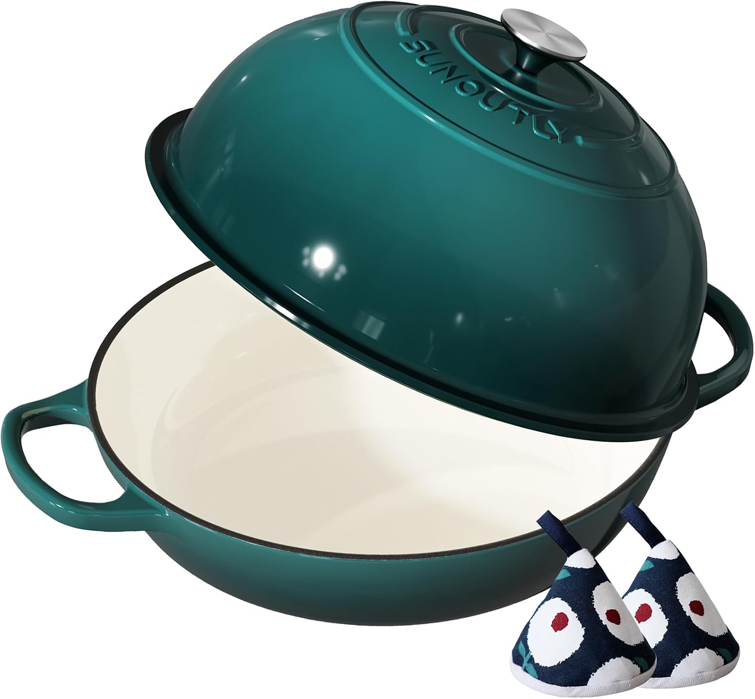 Amazon.com: Enameled Cast Iron Bread Oven, 6QT Cast Iron Dutch Oven for ...