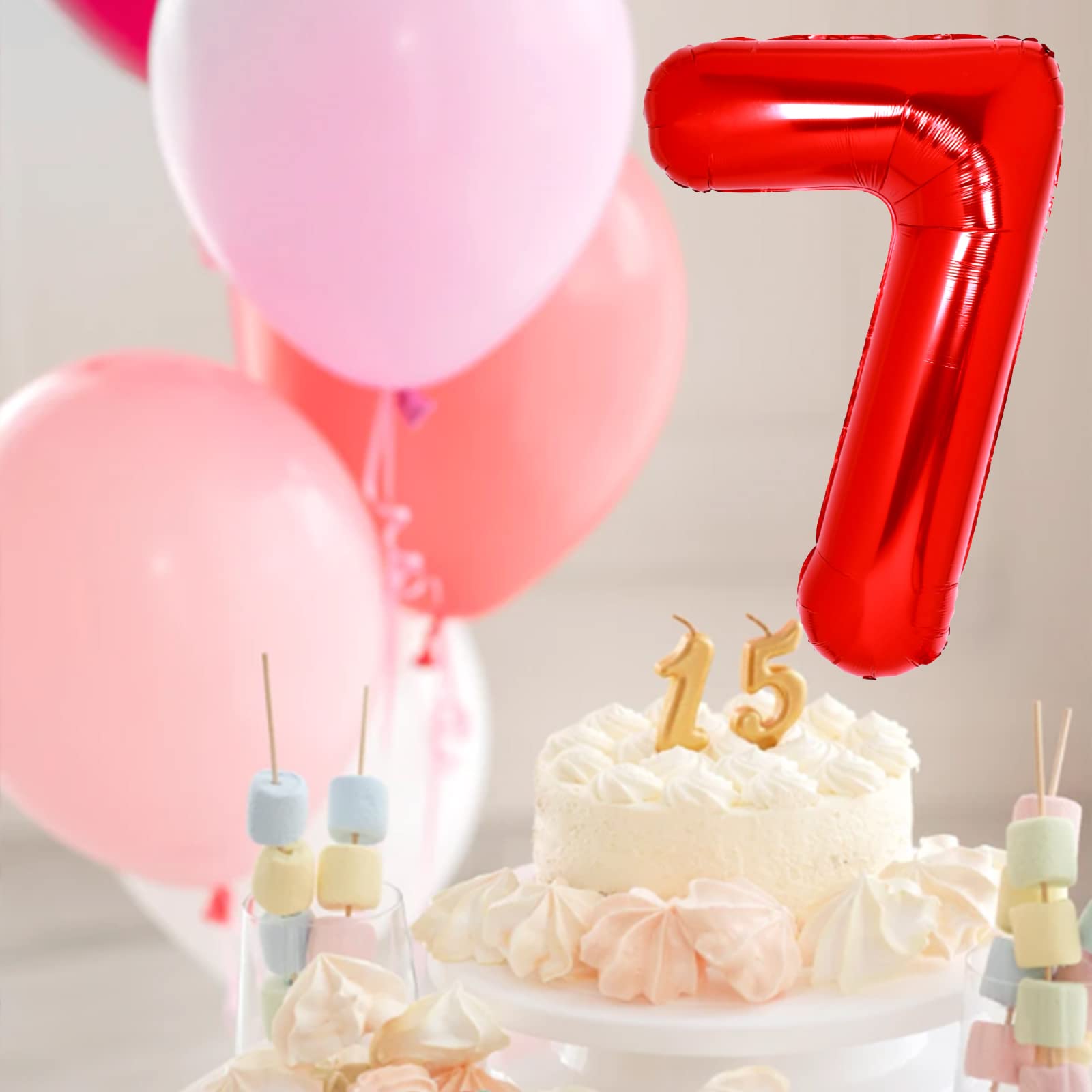 Snapklik.com : 40 Inch Giant Red Number 17 Balloon, Helium Mylar Foil ...