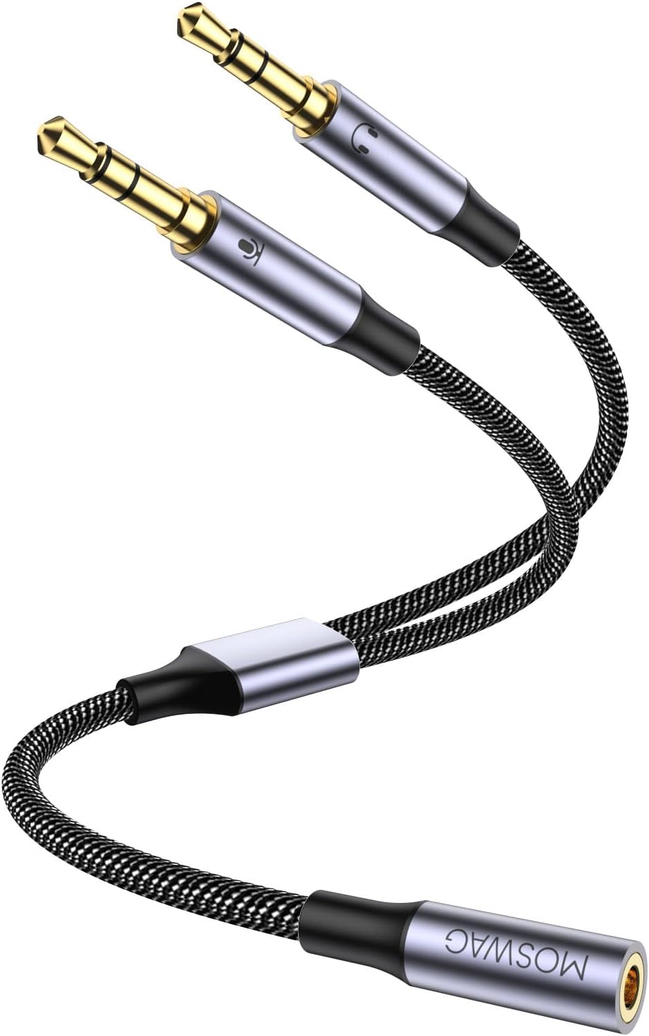 Amazon.com: Headphone Splitter for Computer 3.5mm Female to 2 Dual 3 ...