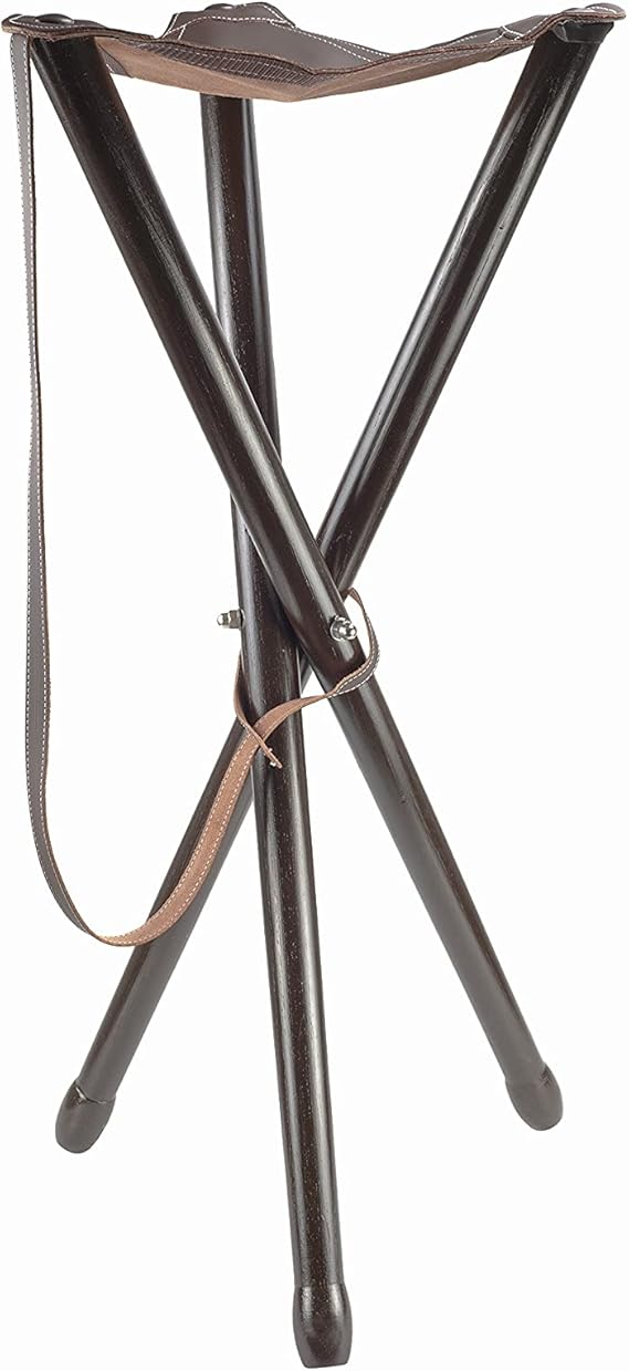 Januel - Siège Trépieds Ance - Pieds Bois - Assise Cuir - Hauteur 90cm ...