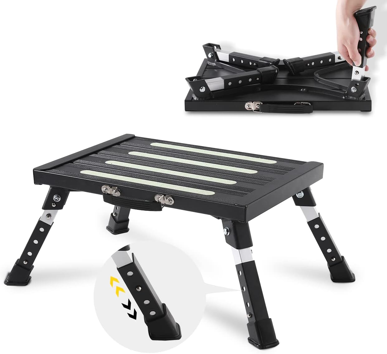 Amazon.com: Portable RV Steps Platform Foldable Anti-Slip Rubber Feet ...