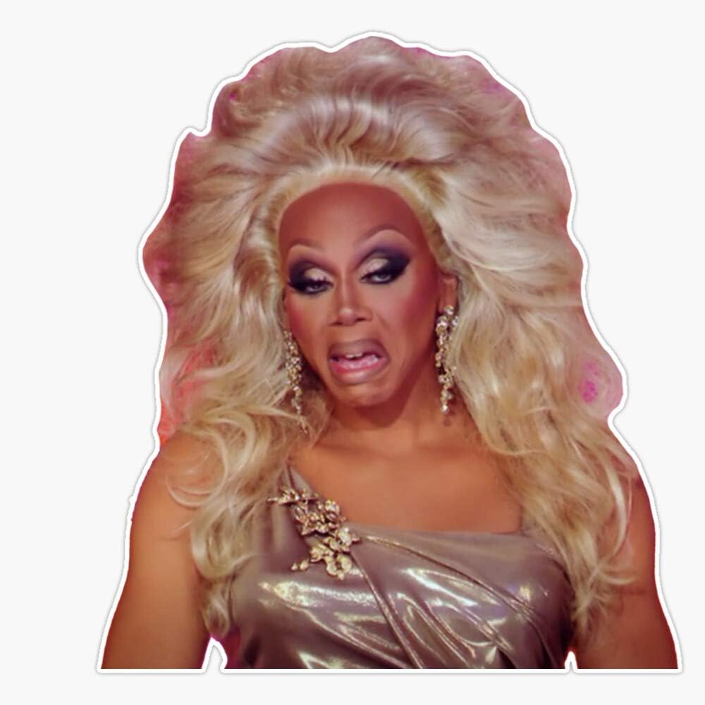 Amazon.com - RuPaul Meh Reaction Sticker Vinyl Bumper Sticker Decal ...