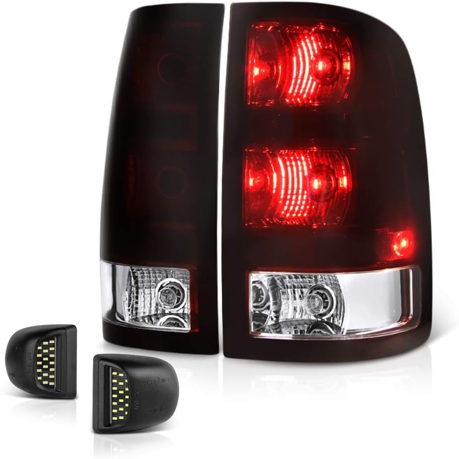 Amazon.com: VIPMOTOZ Smoke Red Lens OE-Style Tail Light + Full-LED ...