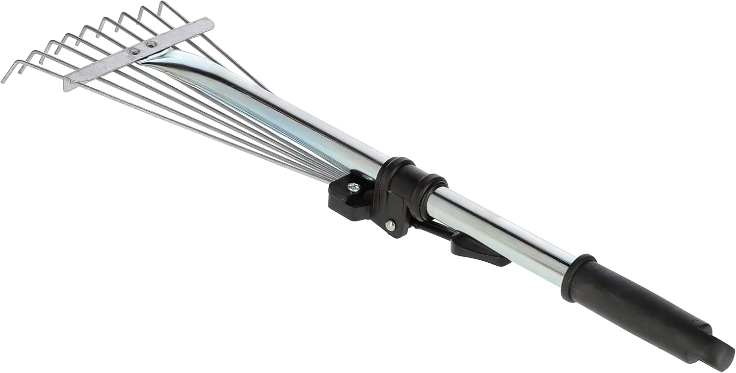 KOTARBAU® Metal fan rake, adjustable 65 cm, with handle for sweeping ...