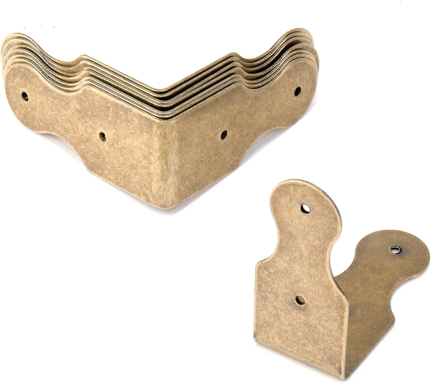 Amazon.com: Tiazza 8Pcs Pure Brass Box Corner Protector Corner Braces ...