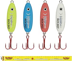 Amazon.com : Northland Fishing Tackle Buck Shot Rattle Spoon Super Glo ...