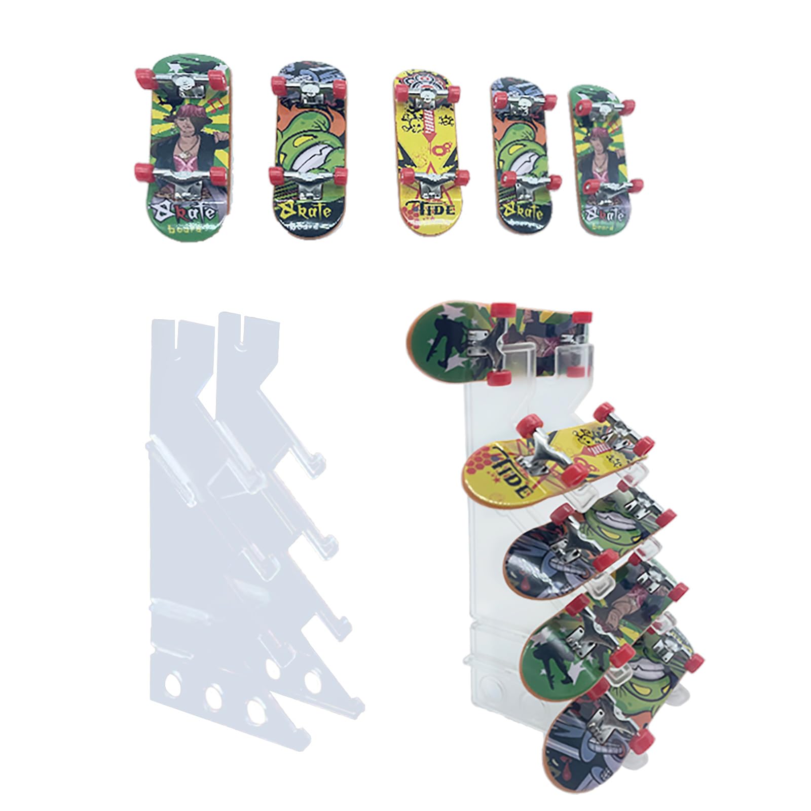 Amazon.com: ishenkea Finger Skateboards for Kids Set，5 Piece Mini ...