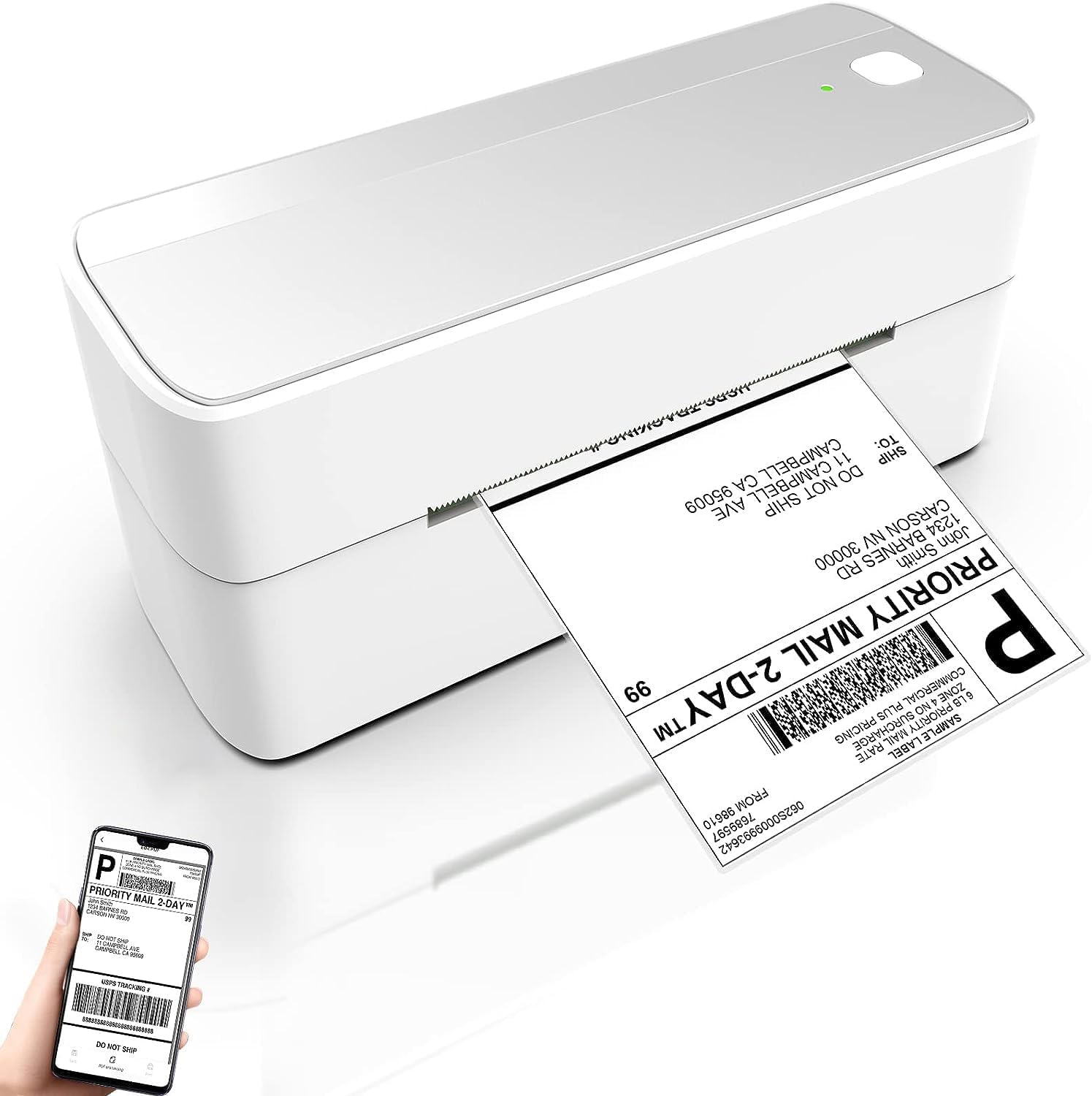 Wireless Label Printer, Bluetooth Shipping Label Printer, Thermal Label ...
