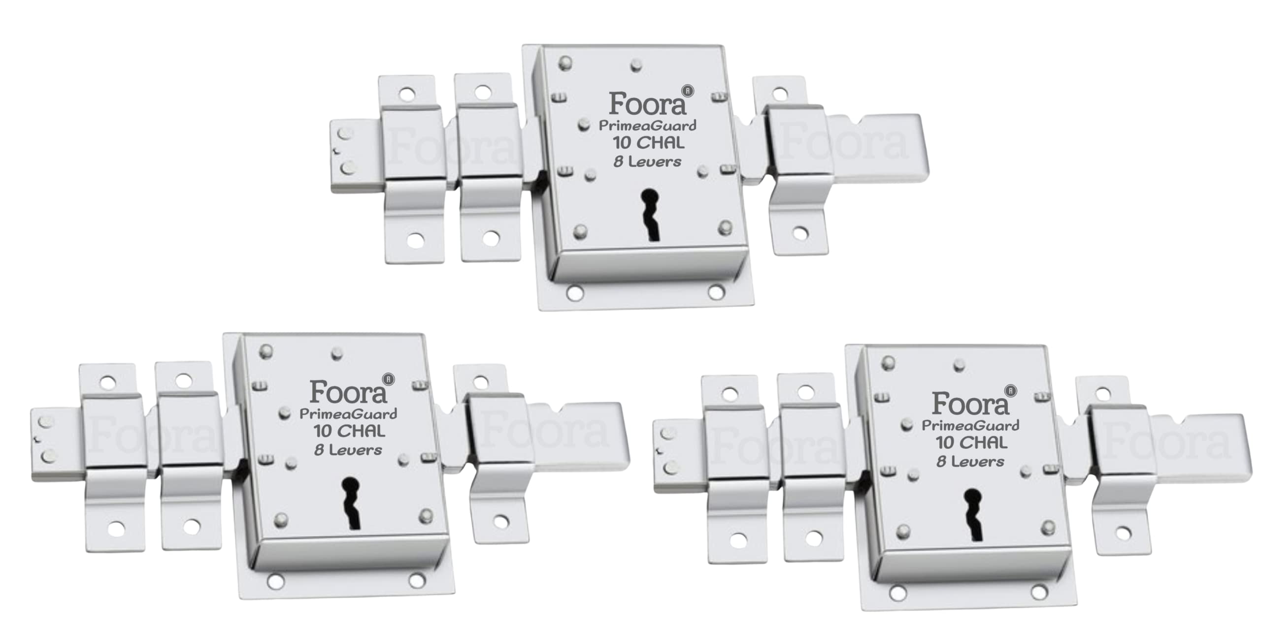 Foora Lock and Key for Home Door gate Shop Shutter Double Locking ...