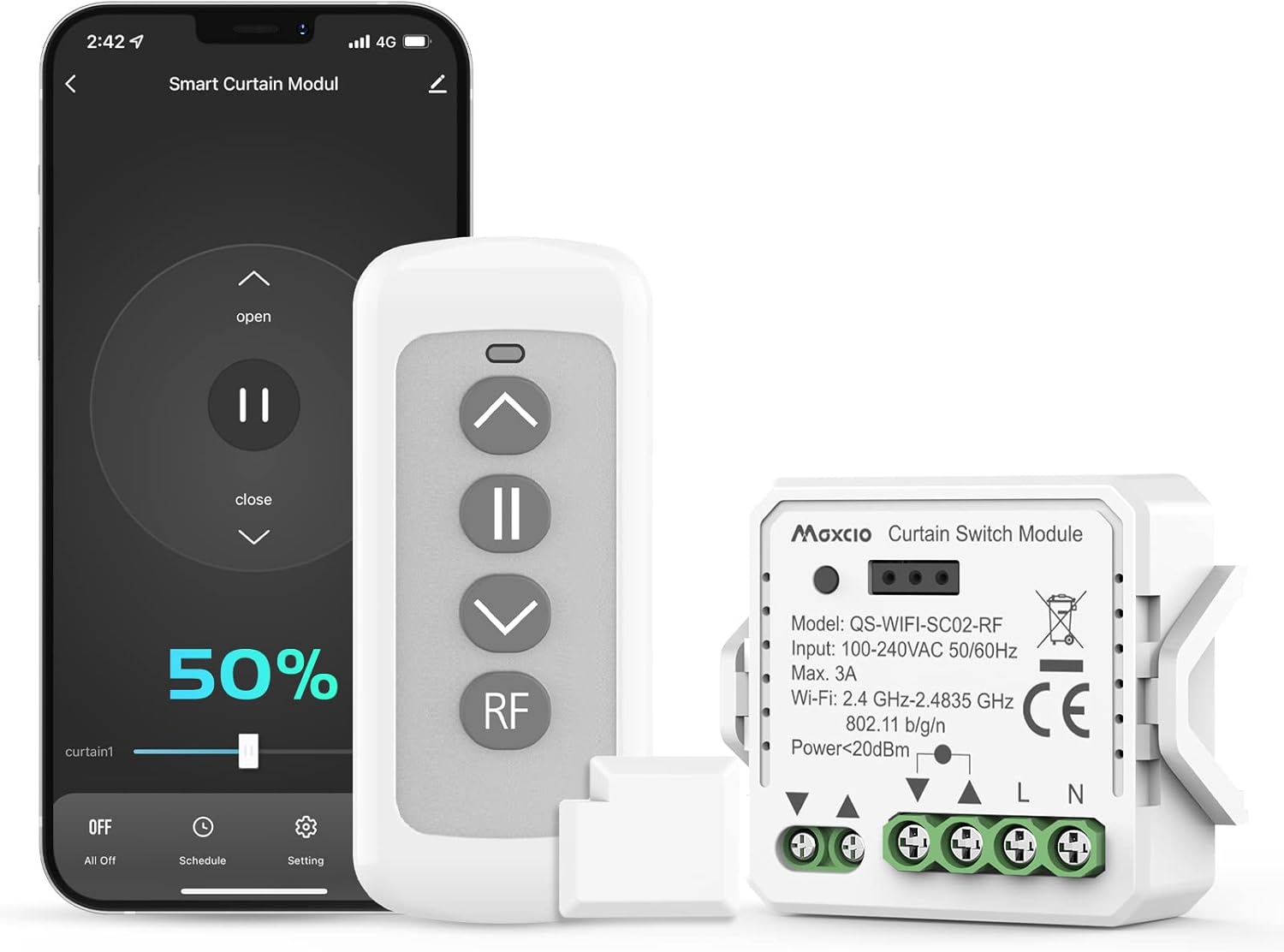 Module Volet Roulant Connecté Avec RF Télécommande, Maxcio Interrupteur ...