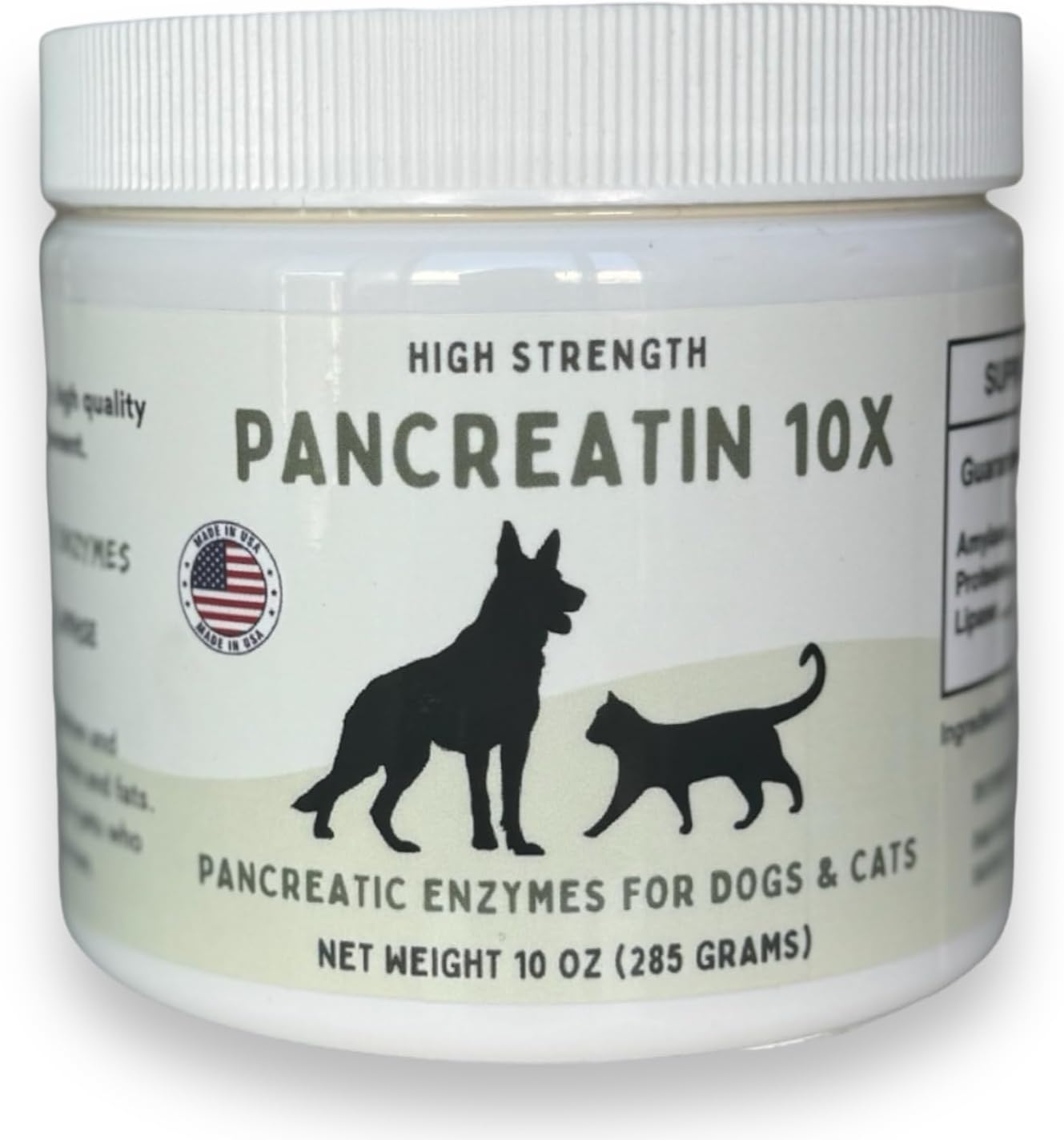 Amazon.com : Pancreatin 10X - Pancreatic enzymes for Dogs and Cats ...