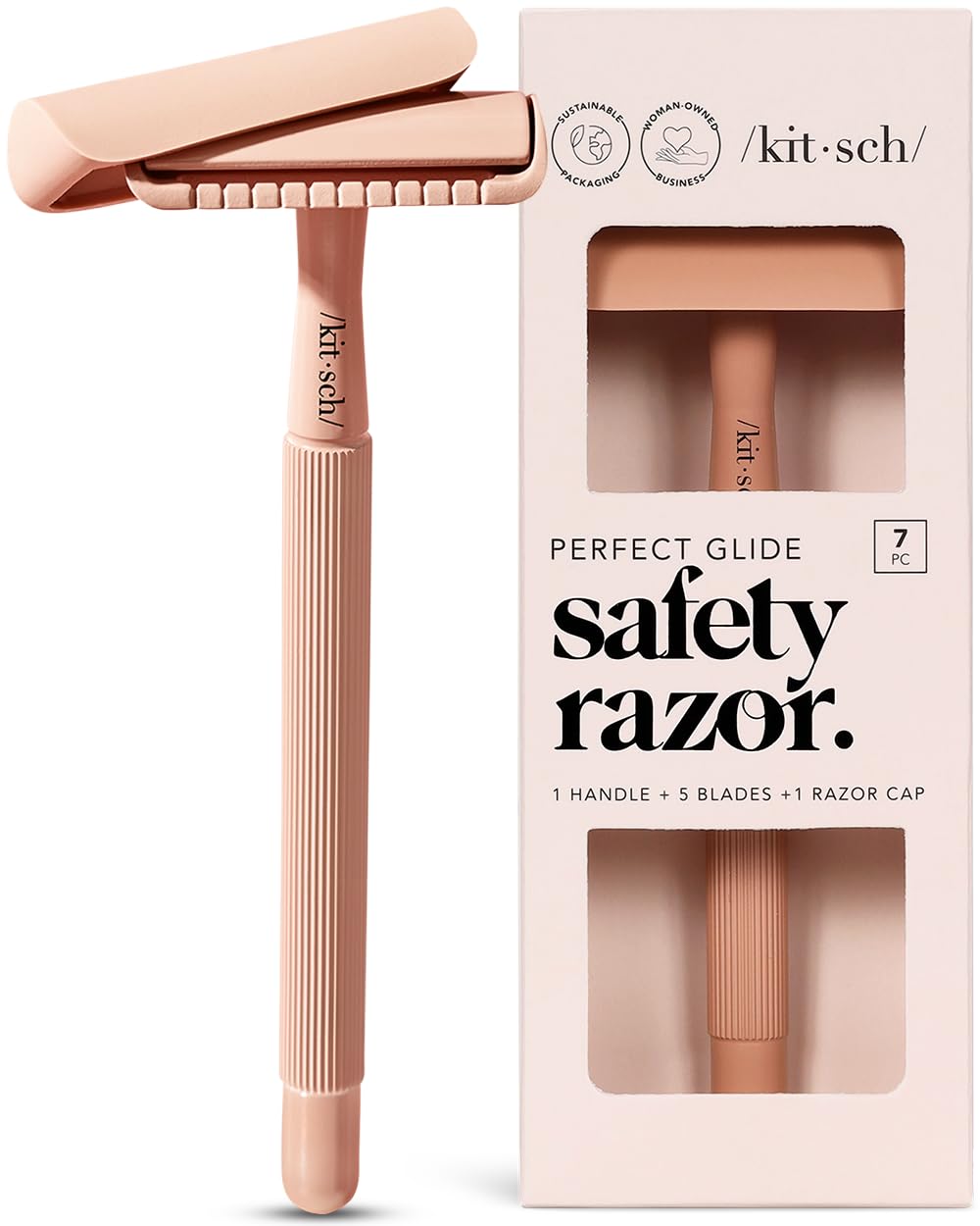 Amazon.com: Kitsch Double Edge Safety Razors for Women and Men, Long ...