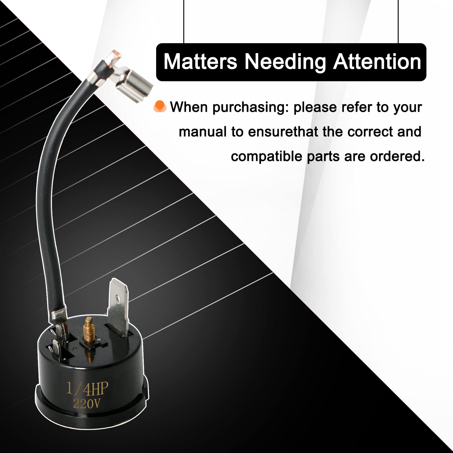 Refrigerator Compressor 6pcs 1/4HP Refrigerator Overload Protector 220V ...
