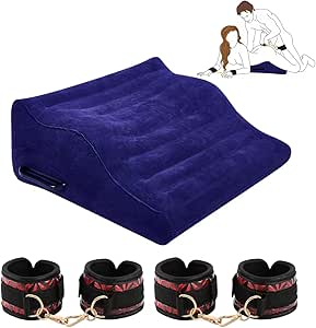 Amazon.com: Sex Pillow Adult Sex Toys with Bondage Restraints, Inflatable Couples Sex Toy Curved ...