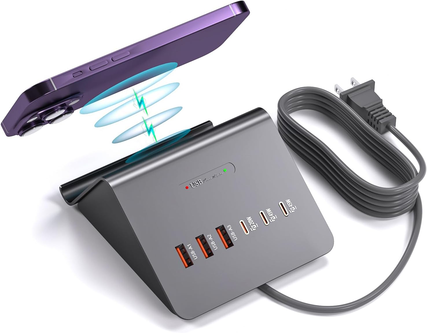 Amazon.com: Multi-Device Charging Station, 100W GaN 6-Port USB C ...