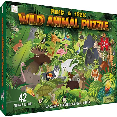 36 Wild Animals 100 pc Jigsaw Puzzle in a Gift Canister