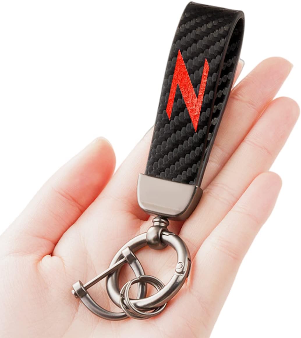 Amazon.com: HUIANTS Carbon Fiber Style Car Keychain Z Emblem Microfiber ...