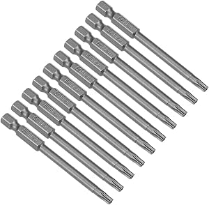 uxcell 10 Pcs T20 Magnetic Torx Screwdriver Bits, 1/4 Inch Hex Shank 3 ...