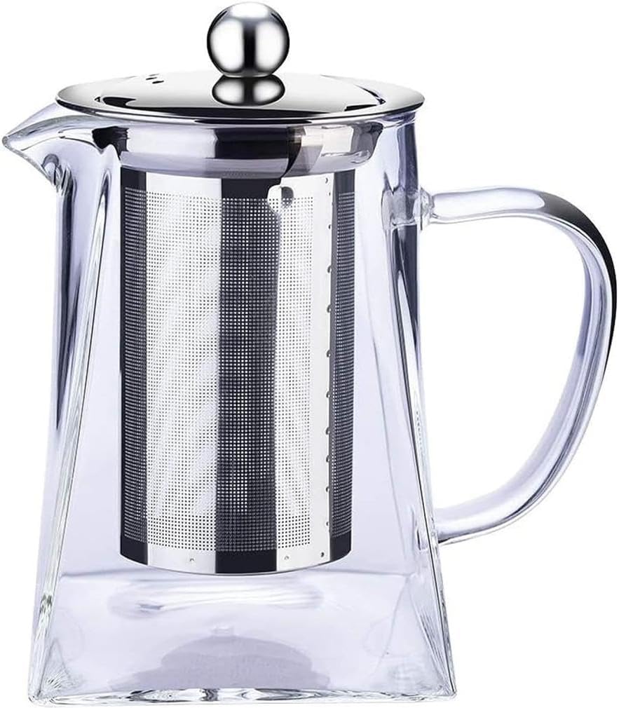 KOMUNJ Glass Teapot 350 ml, Borosilicate Glass Tea Pot for Stove ...