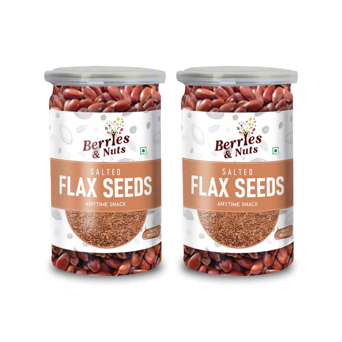 Berries And Nuts Roasted & Salted Flax Seeds | Salted Alsi | 400 Grams ...