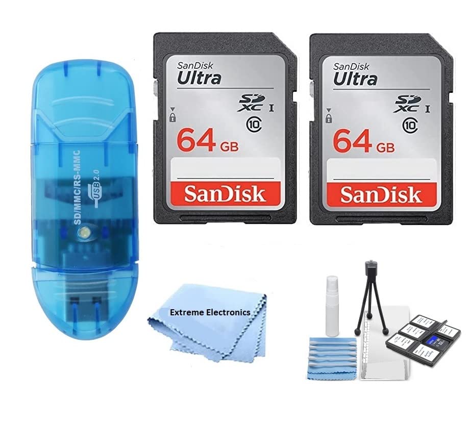 Amazon.com: 2Pcs 64GB Ultra Class 10 SDXC UHS-I SD Memory Card for ...