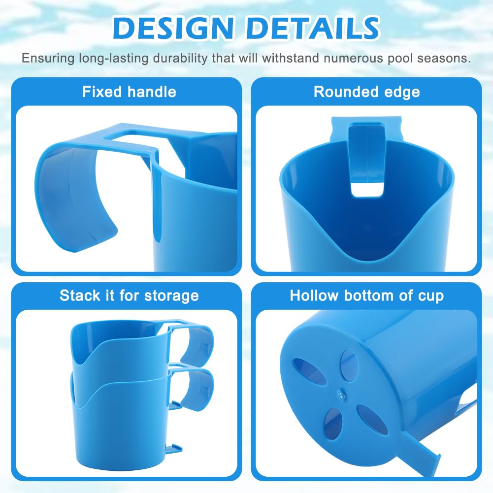 Snapklik.com : 4 Pack Poolside Cup Holder,Fits 2 Inch Or Less Round Top ...