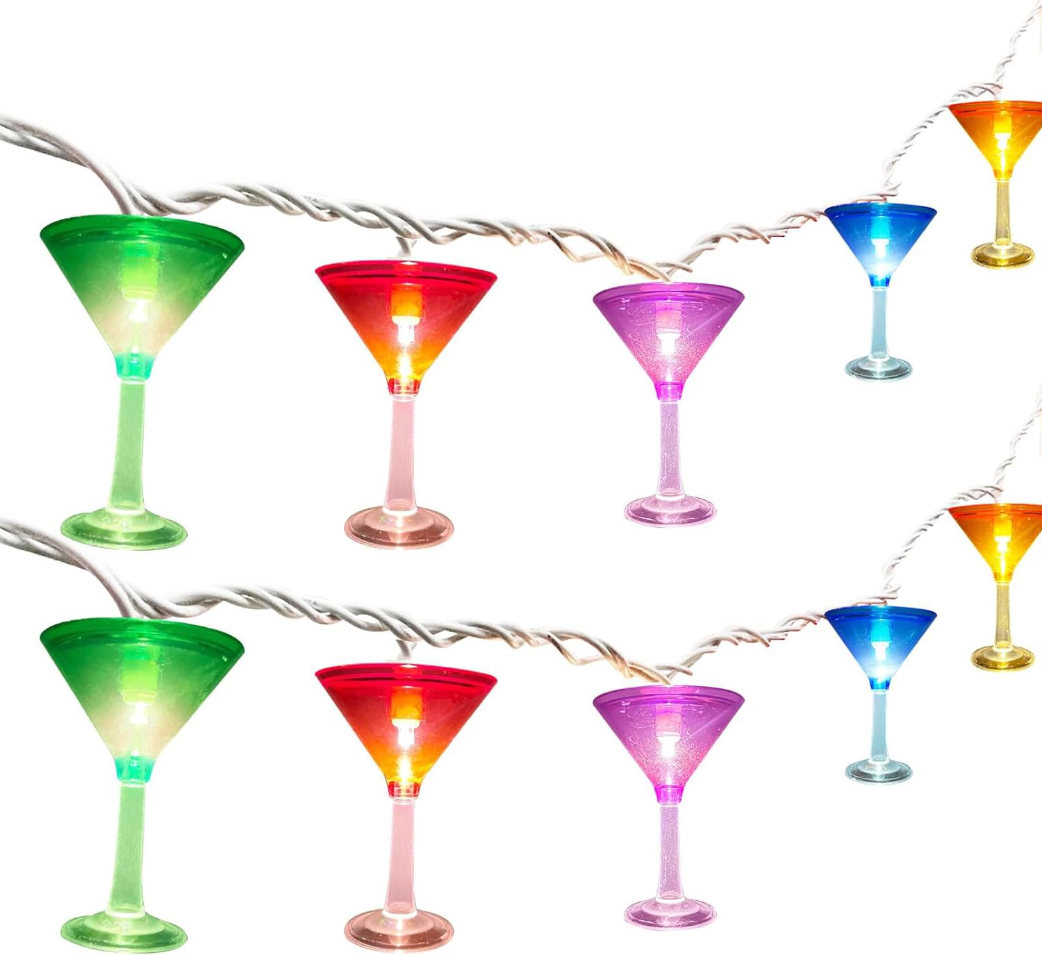 Cbebew Margarita Glass String Lights, 8.5FT Summer Patio Light with 10 ...