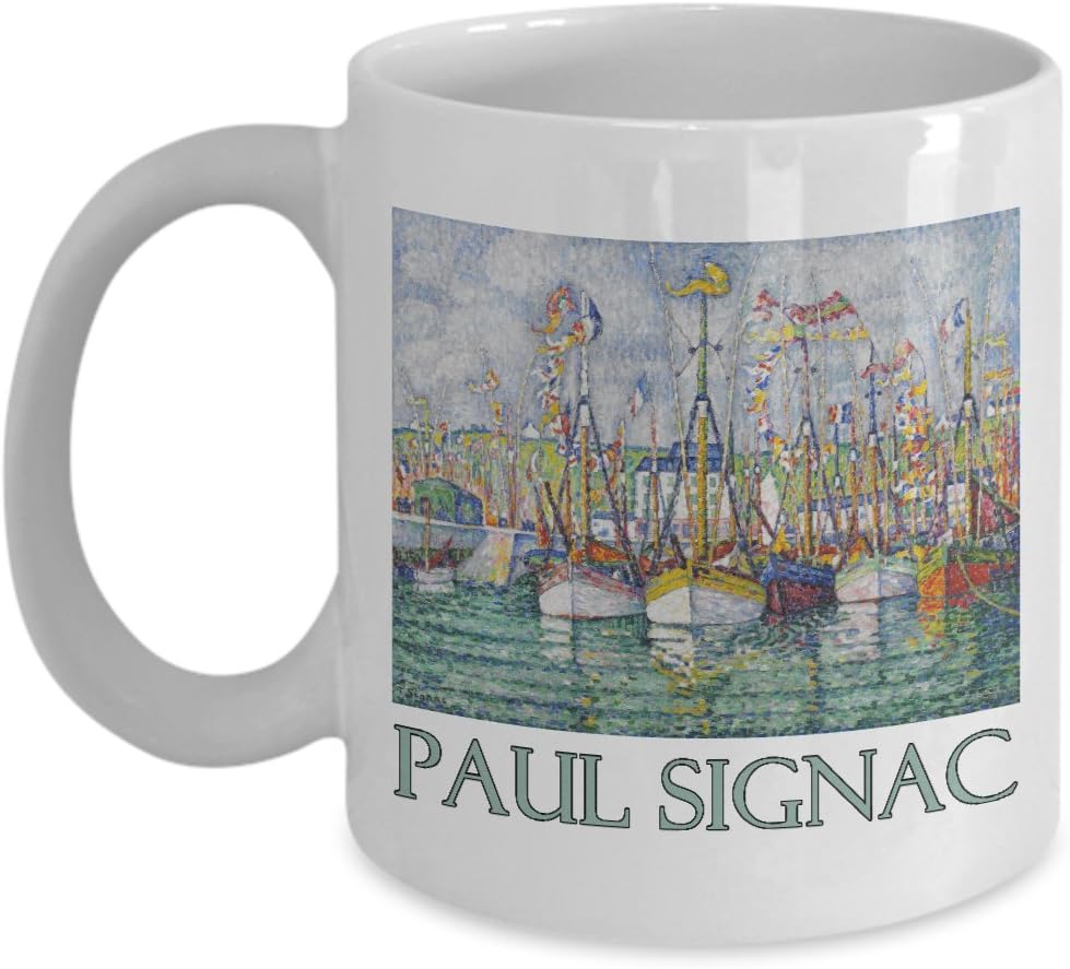 Amazon.com: Blessing of the Tuna Fleet by Paul Signac - Ceramic Coffee ...