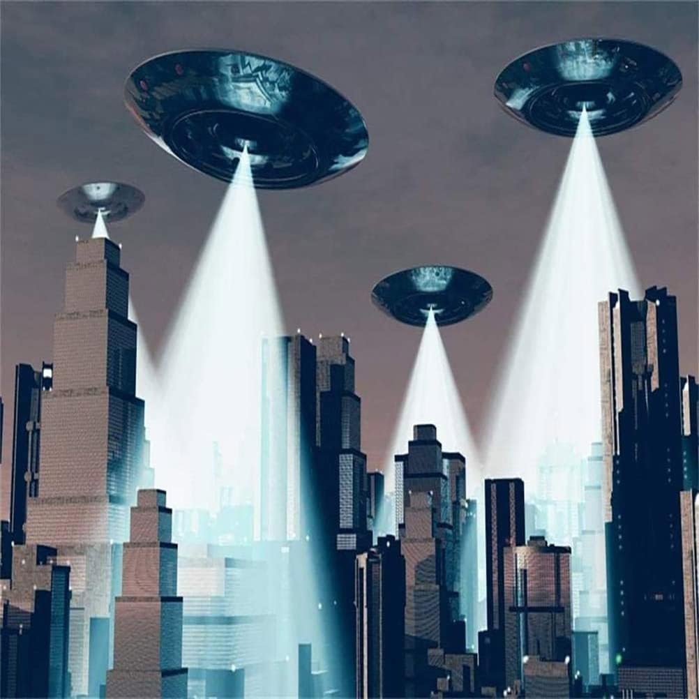 Amazon.com : AOFOTO 10x10ft UFO Backdrop Flying Saucer Photography ...