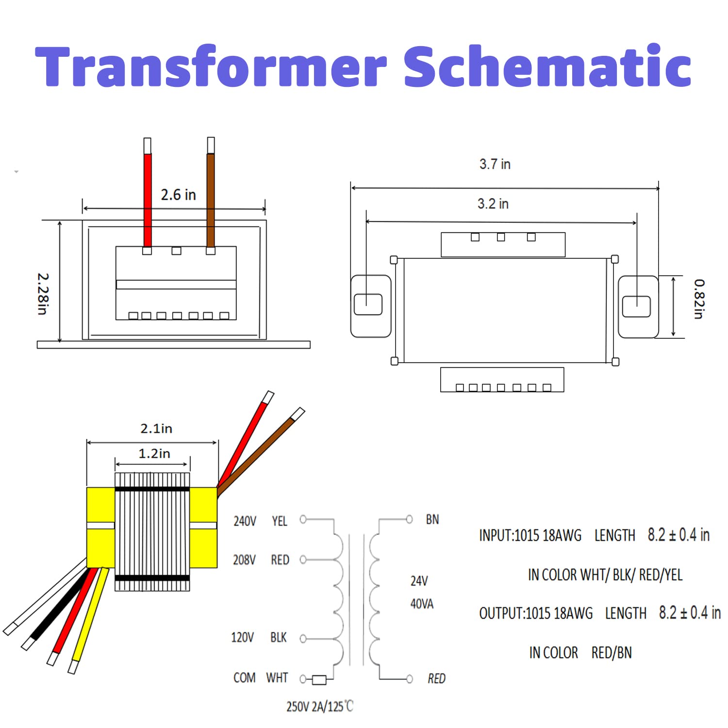 Multiple Tap Transformer Schematic 300W Heavy Duty Stainless Steel