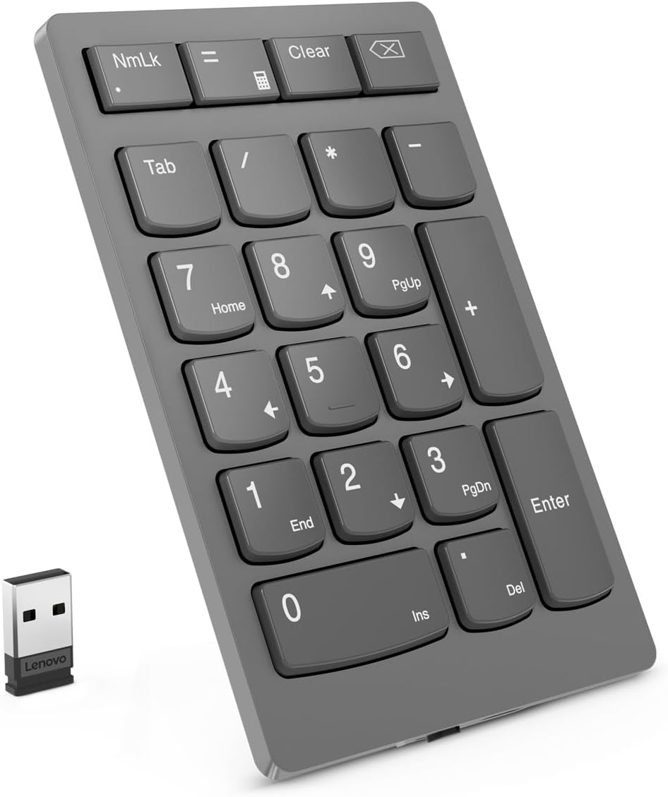 Lenovo Go Wireless Numeric Keypad 2.4G USB Type-A Wireless Receiver ...