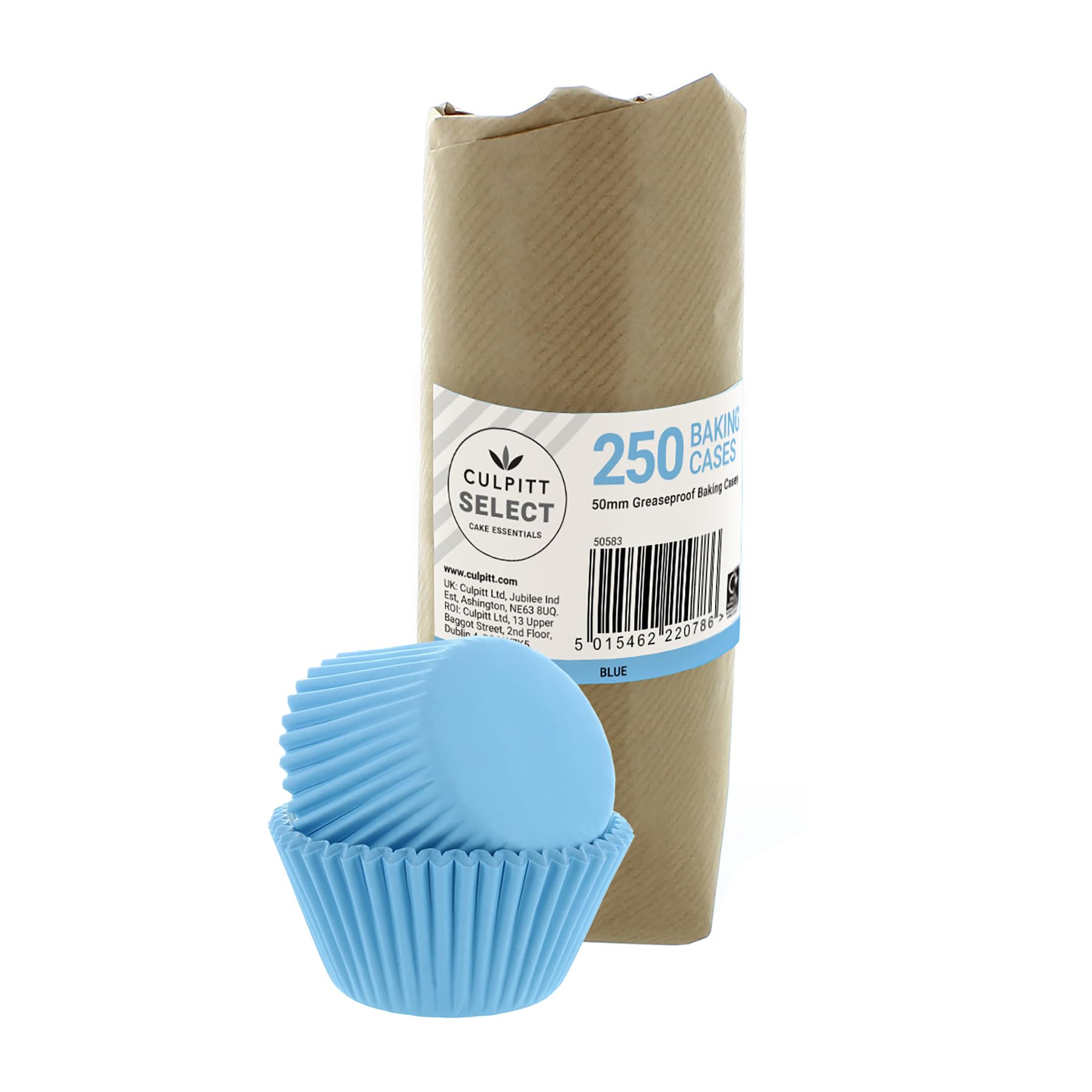 Culpitt Select Blue Baking Cases, Greaseproof Paper Baking Cups, 50mm ...