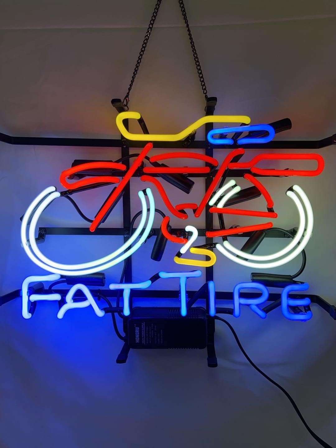 Amazon.com : Neon Signs Fats Tires Bike Real Glass Beer Bar Club ...