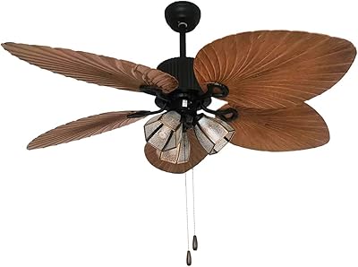 YITAHOME Tropical Ceiling Fan with LED Light and Remote Control 52 Inch ...