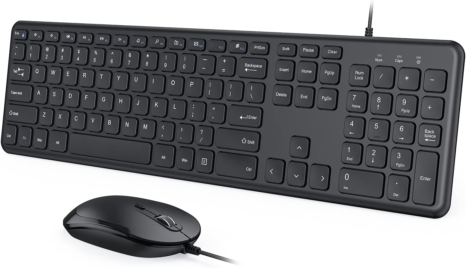 Amazon.com: Macally 104 Key USB Wired Keyboard and Mouse Combo with ...