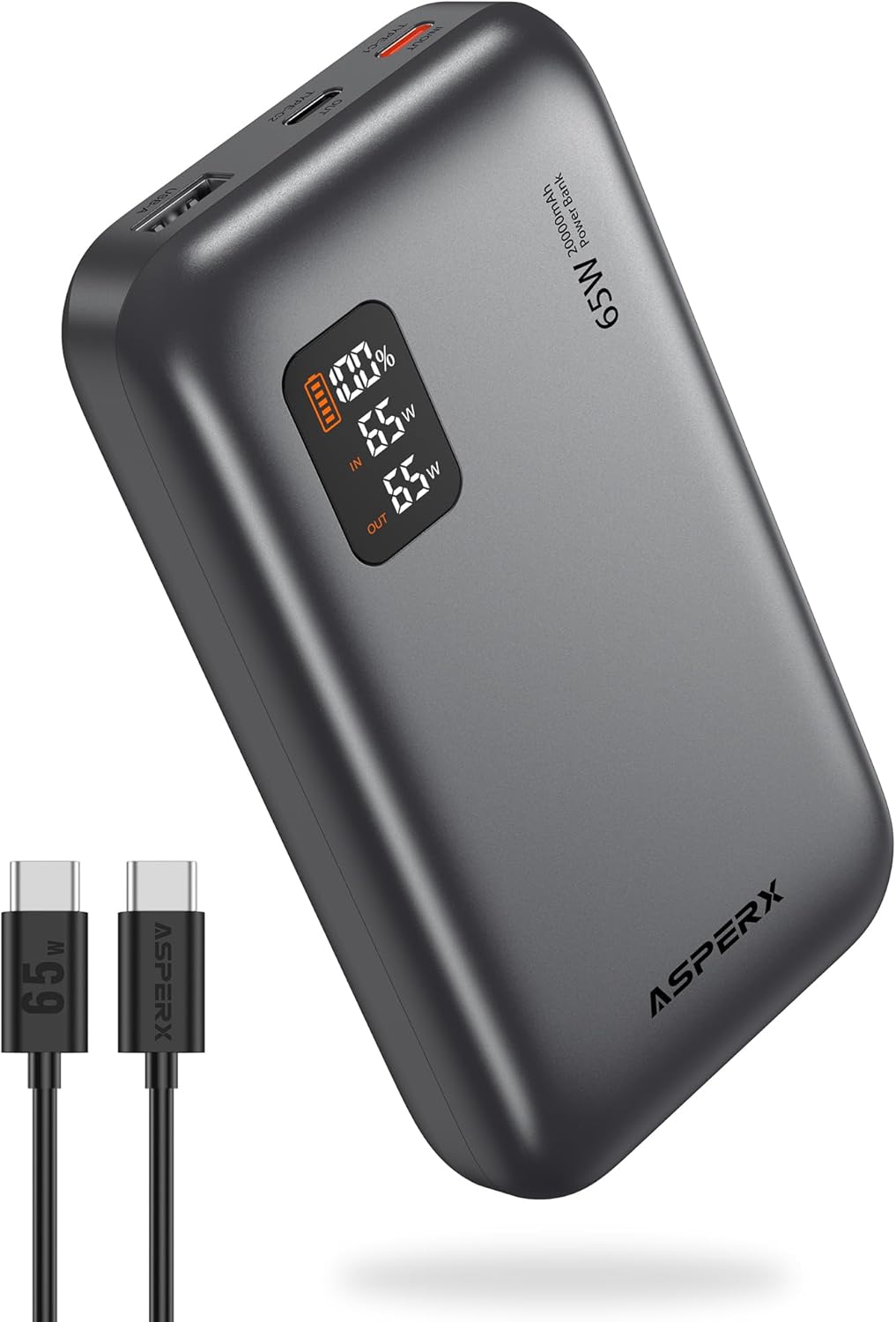 Amazon.com: AsperX 65W Power Bank, 20,000mAh Laptop Portable Charger ...
