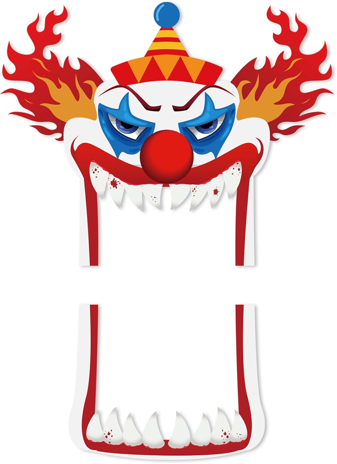 Amazon.com: Mindsoft Halloween Clown Party Door Banner Creepy Carnival ...