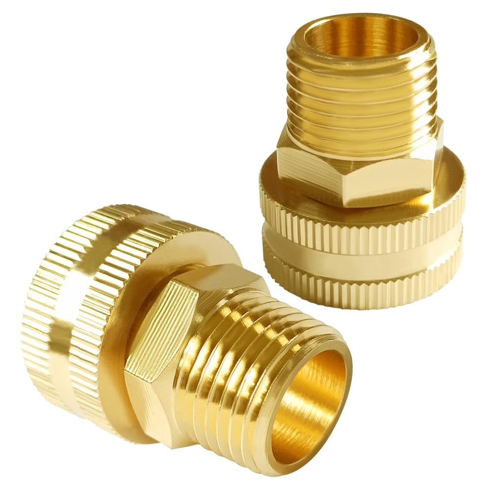 Amazon.com : Joywayus Brass Swivel Pipe Fitting 3/4" GHT Female x 1/2 ...