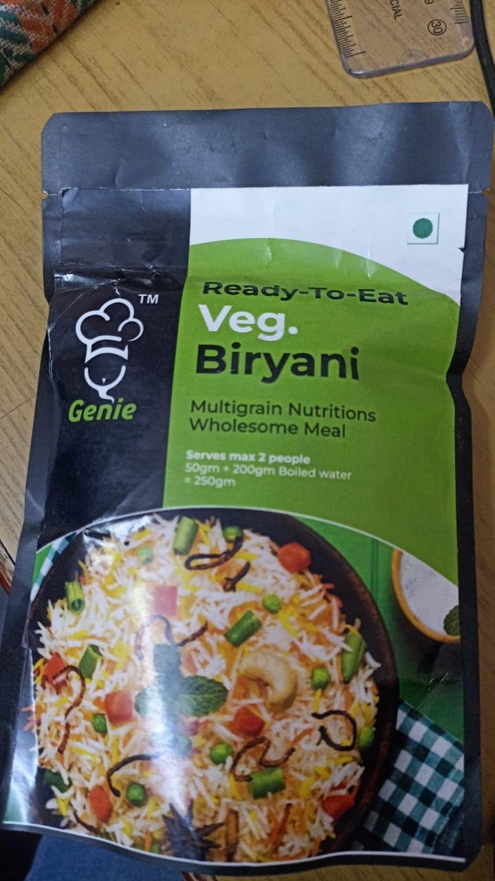 Genie Food Instant Ready to Eat Veg Biryani | Pure Veg | Rich in ...