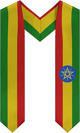 Amazon.com: Ulikuwa Ethiopia Graduation Sash, Ethiopia Graduation Stole ...