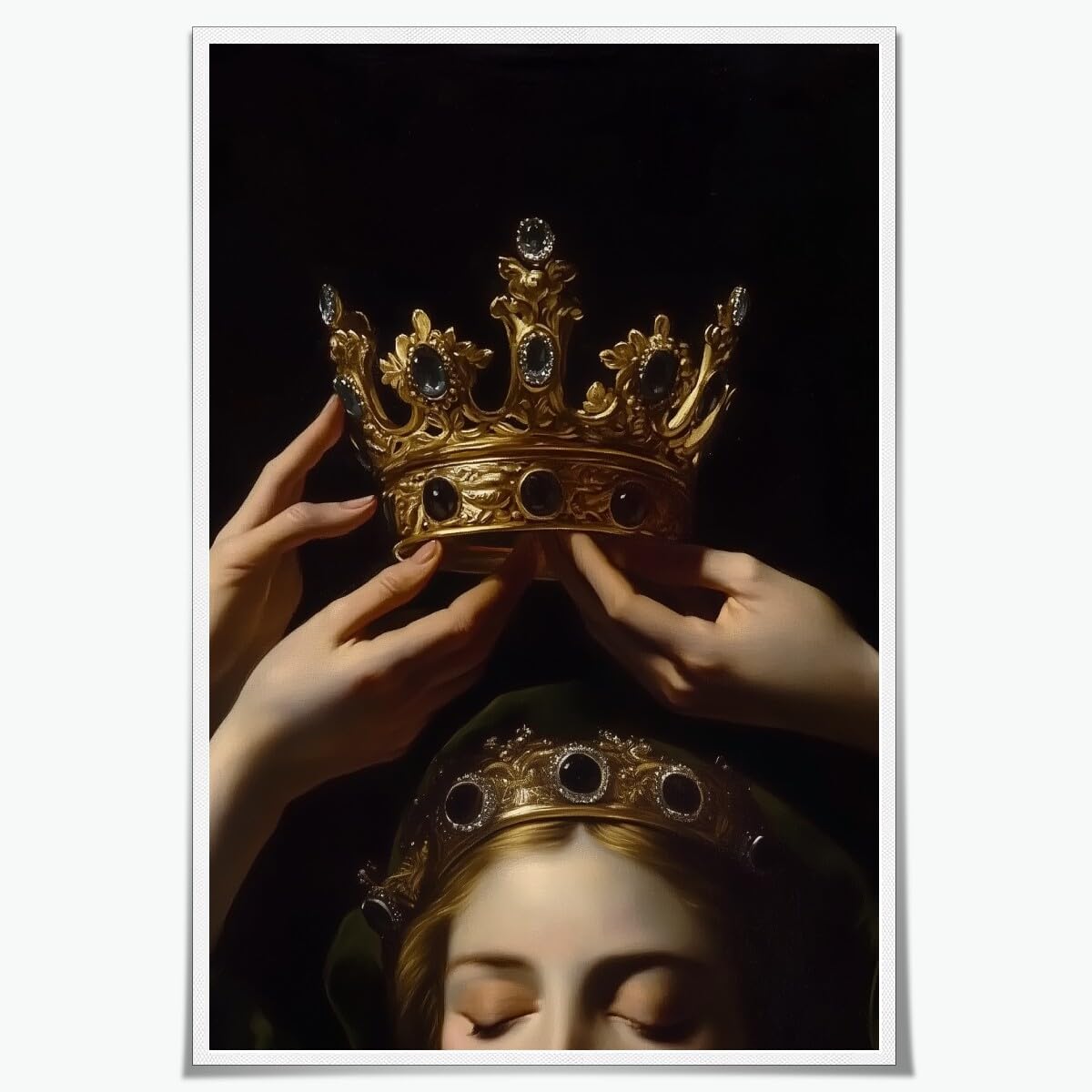 Amazon.com: Vintage Gothic Crown Wall Art,Victorian Dark Academia Queen ...