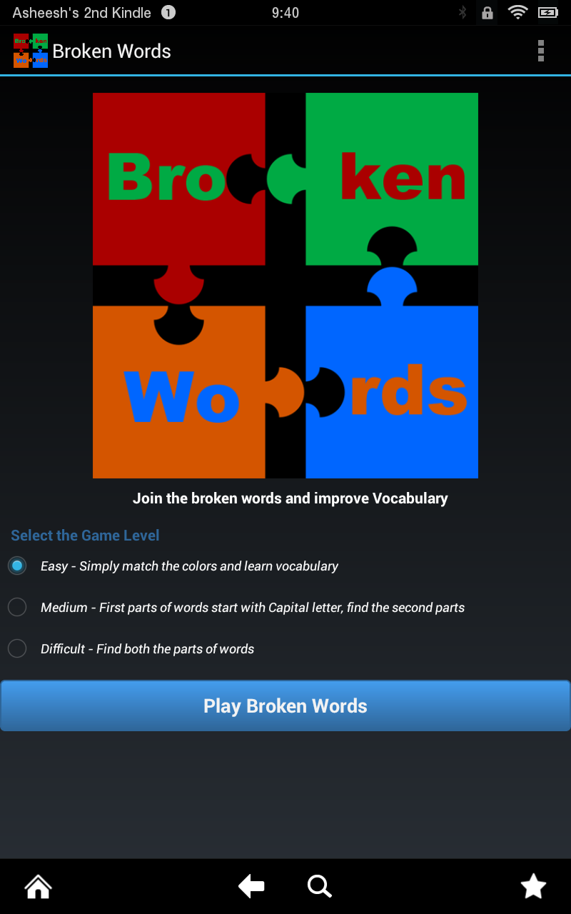Broken Words - Vocabulary Game - App on Amazon Appstore