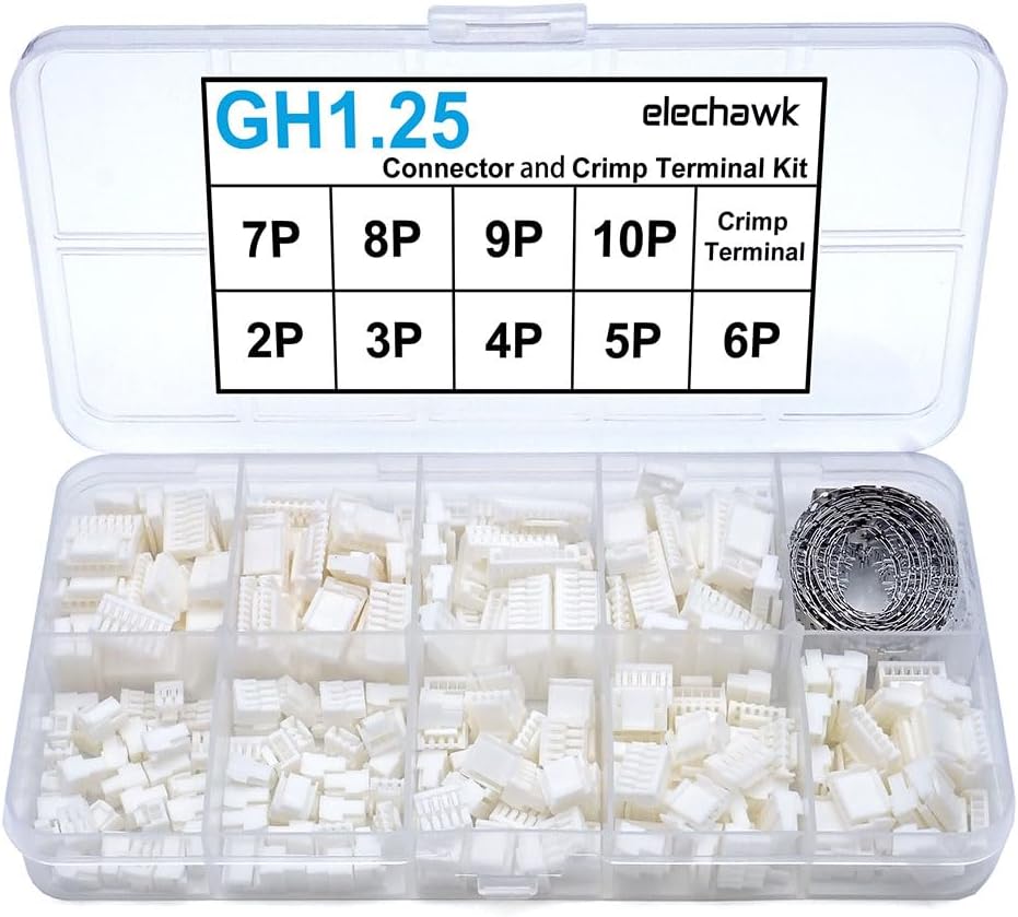 Amazon.com: GH1.25 Connectors and Crimp Terminal kit Compatible with JST GH Connectors Plugs 1 ...