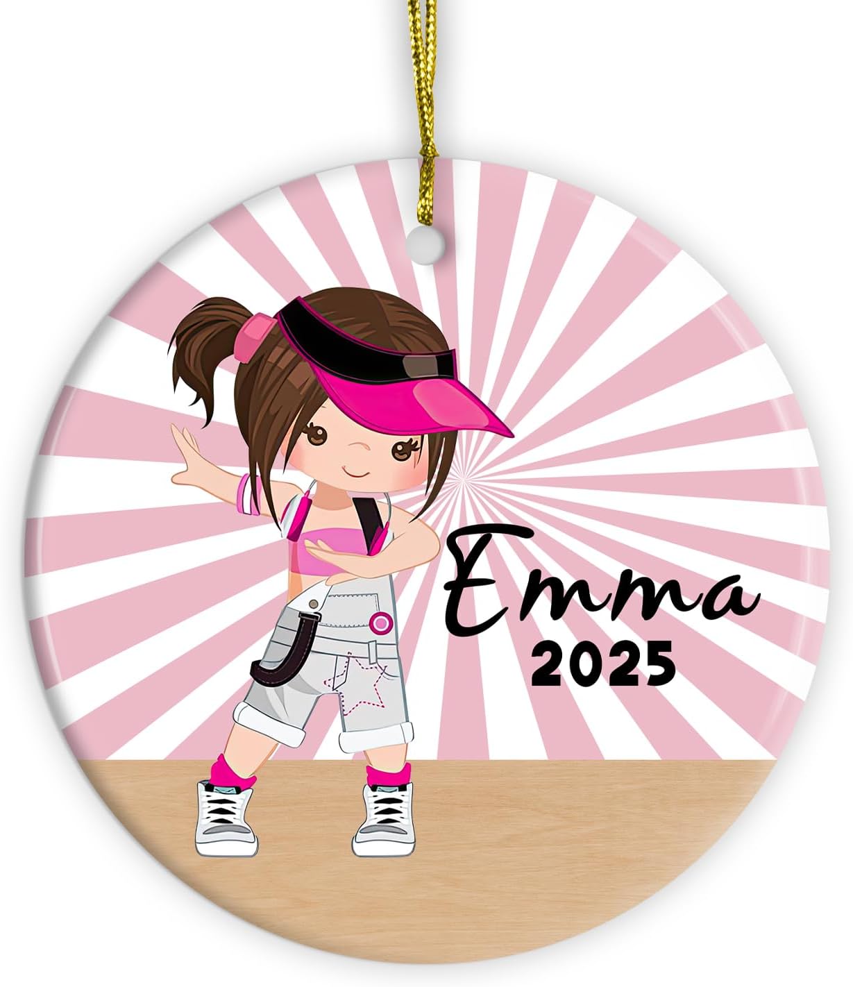 Amazon.com: Personalized Girl Dancer Ceramic Christmas Ornament, Hip ...