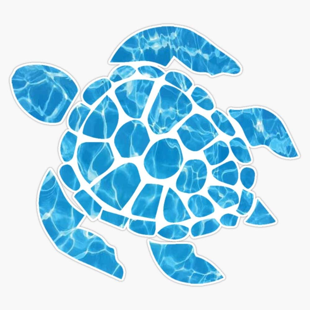 Amazon.com - STICKY DUDE Sea Turtle Sticker Vinyl Waterproof 5 inches ...