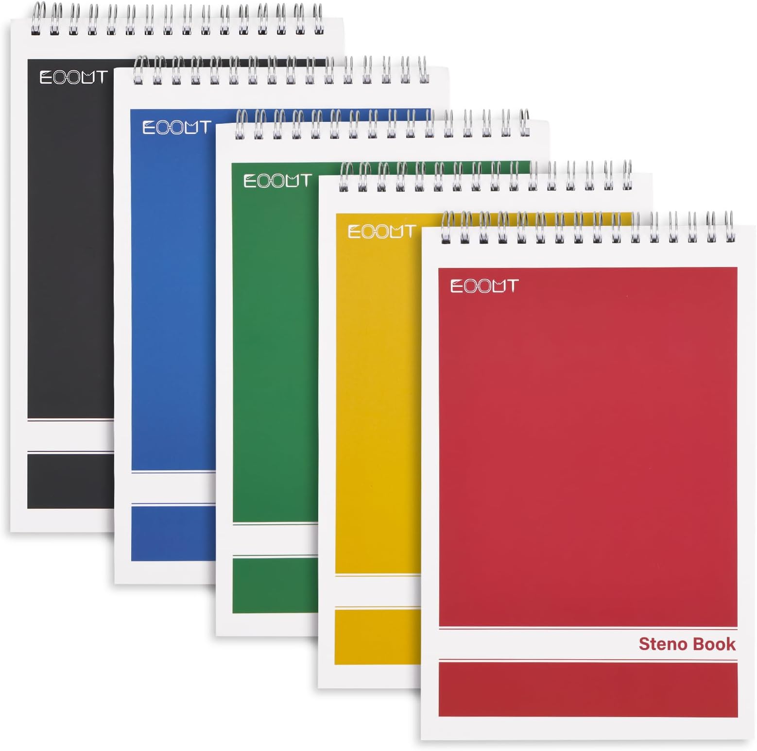 Amazon.com : EOOUT Top Spiral Steno Pads 5 Pack, 6x9 Inches, 80 Sheets ...