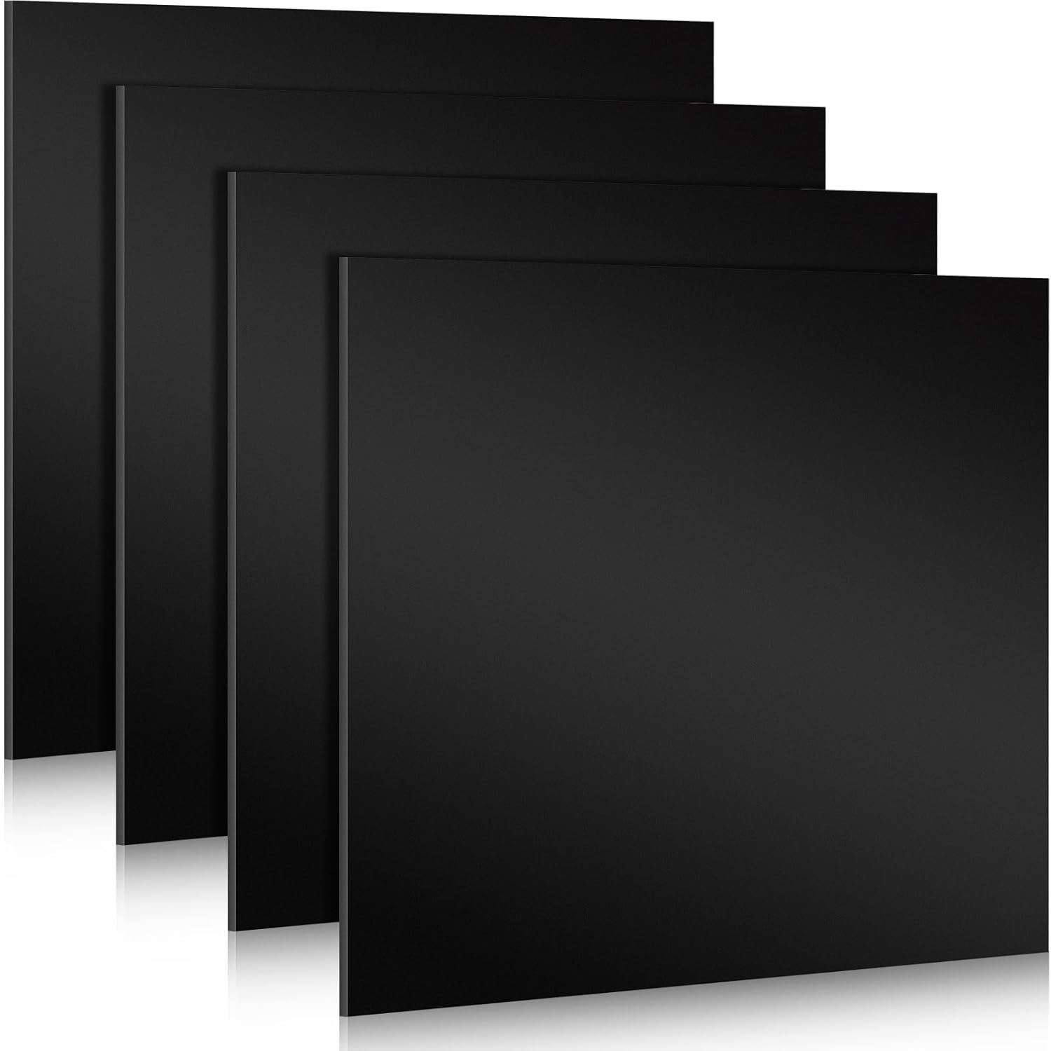 4 Pcs 1/8" Thick, 24" x 24" Black HDPE Sheet HDPE Plastic Sheet High ...